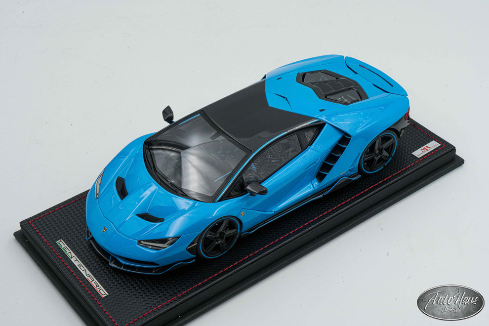 1/18 MR Collection Lamborghini Centenario Baby Blue – AutoHaus Models